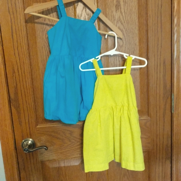 Primary | Dresses | Two Primary Tank Dresses Blue And Yellow | Poshmark